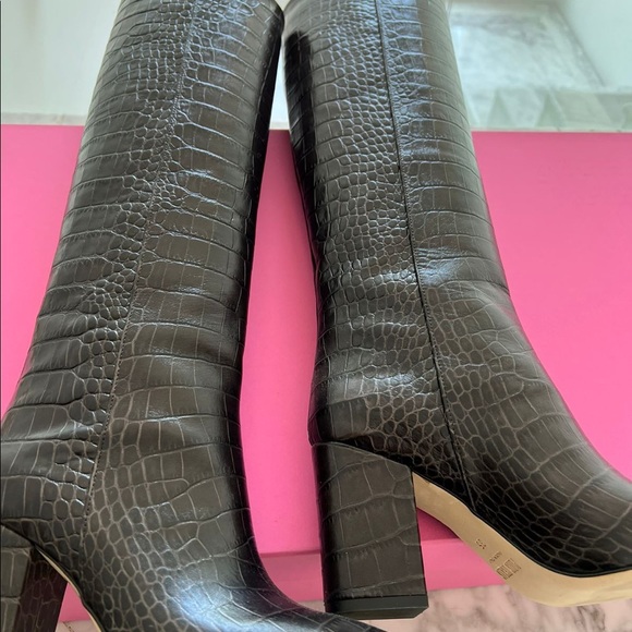 Paris Texas | Shoes | Paris Texas Python Print 0 Heel Boot Brand New | Poshmark
